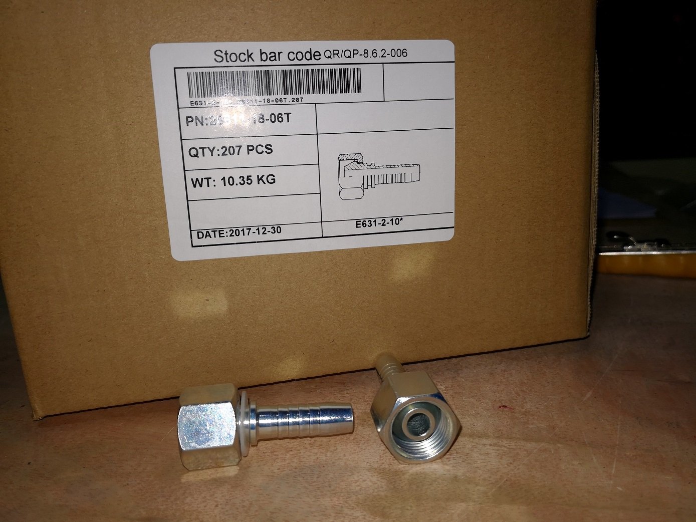 Metric 60 degree cone Female straight fittings for 1/2'' hose - 1 pc ...