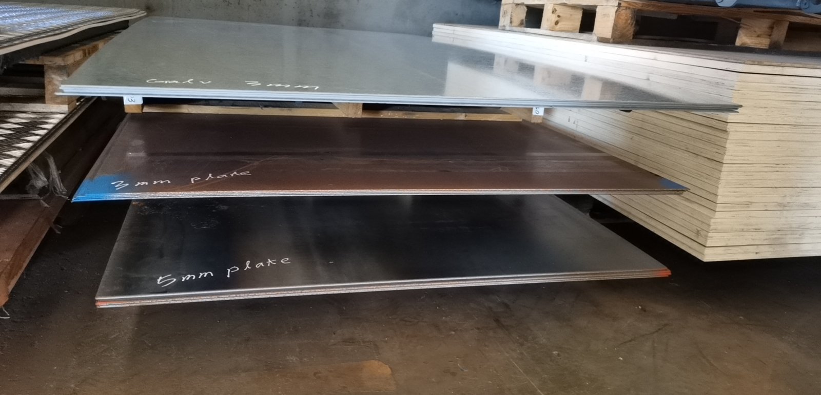Galv Steel plain plate 1220mm x 2400mm x 3mm - YJH Machinery Link Ltd