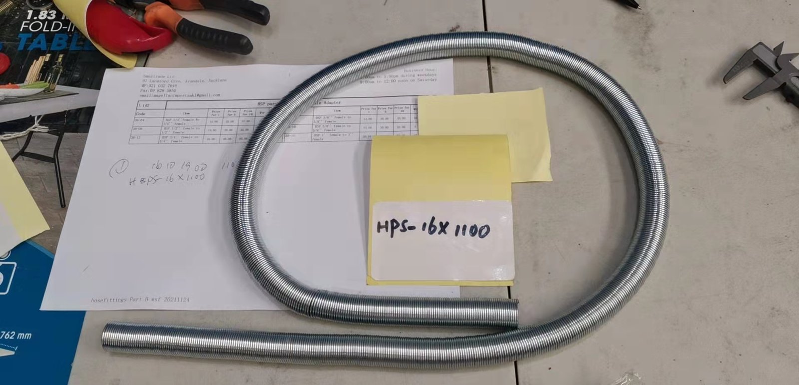 Hydralic Hose Protect Spring for 1/4'' hose 16mm ID x 1100mm long - YJH ...
